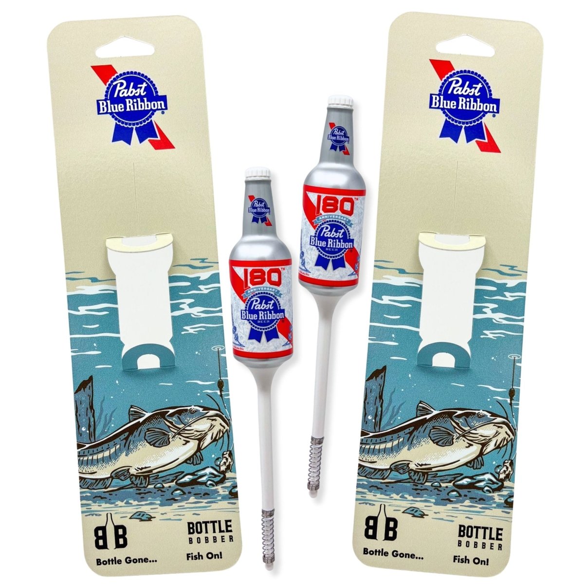 2 Pack Pabst Blue Ribbon PBR Fishing Bobbers - Premium Fishing Tackle